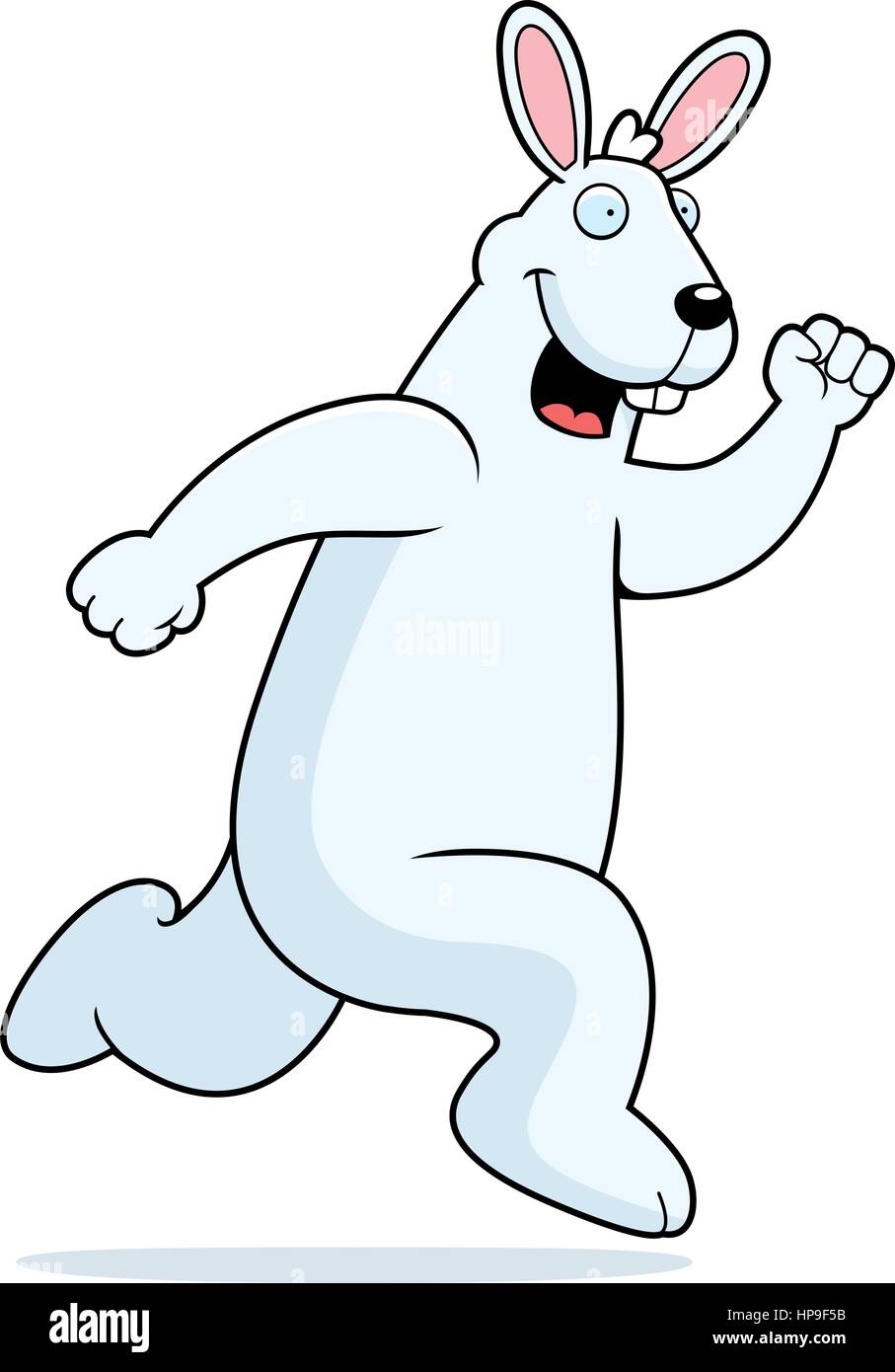 A happy cartoon rabbit running and smiling Stock Vector Image & Art - Alamy