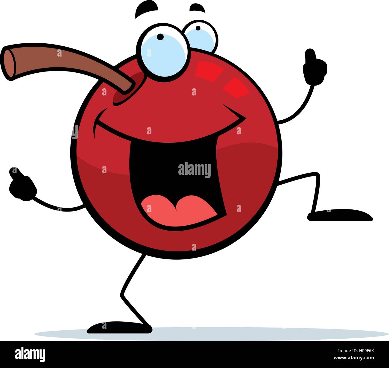 A happy cartoon cherry dancing and smiling Stock Vector Image & Art - Alamy