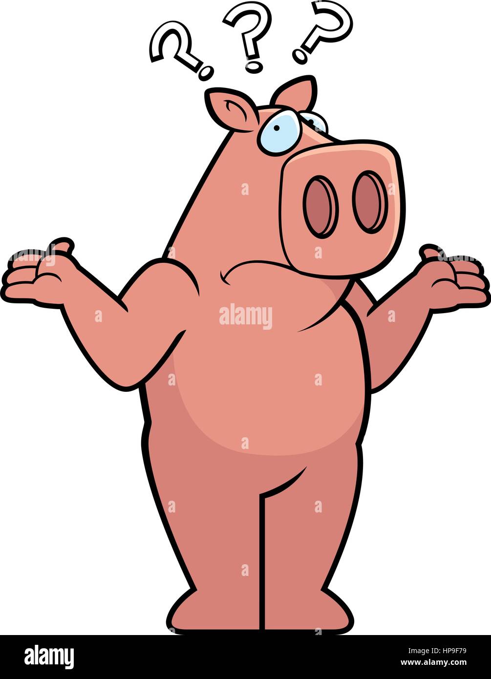 A cartoon pig with a confused expression Stock Vector Image & Art - Alamy