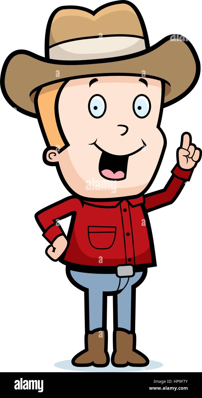 Cartoon cowboy boy smiling hi-res stock photography and images - Alamy
