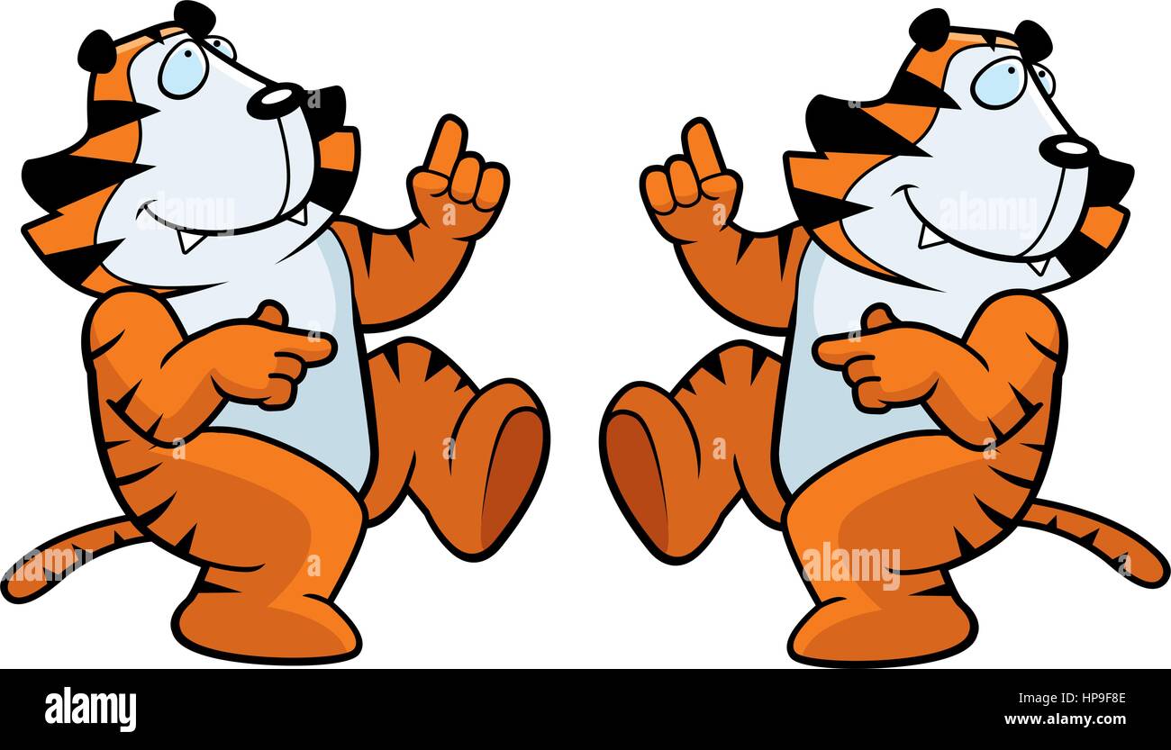 A happy cartoon tiger dancing and smiling Stock Vector Image & Art - Alamy