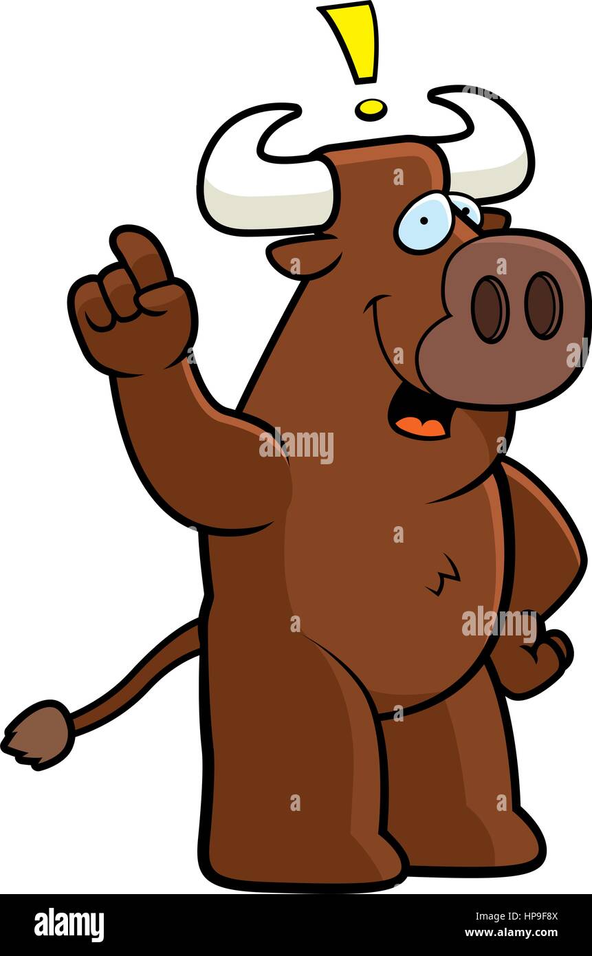 A happy cartoon bull with an idea Stock Vector Image & Art - Alamy
