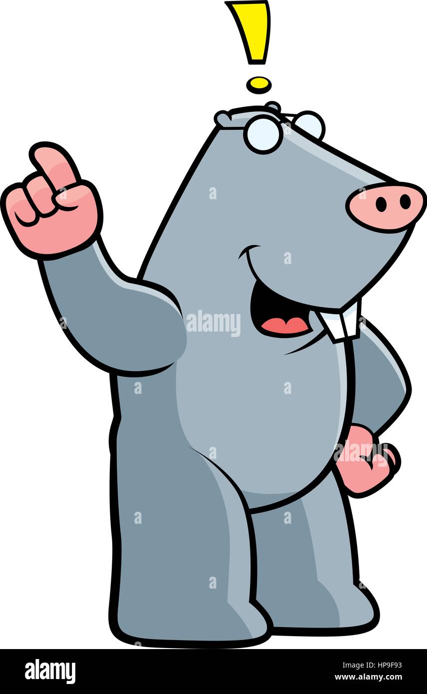 A happy cartoon mole with an idea Stock Vector Image & Art - Alamy