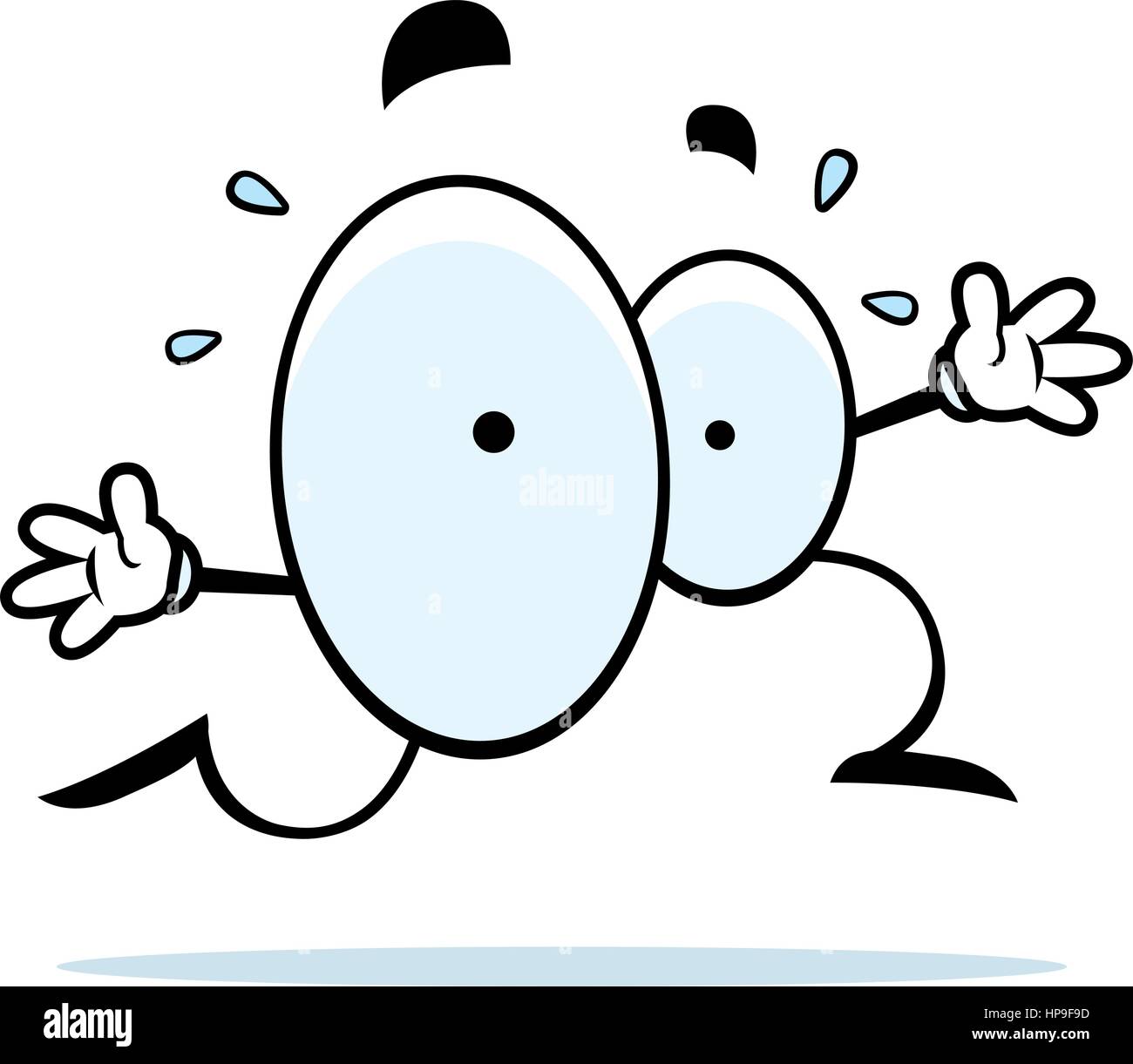 Worried cartoon eyes hi-res stock photography and images - Alamy