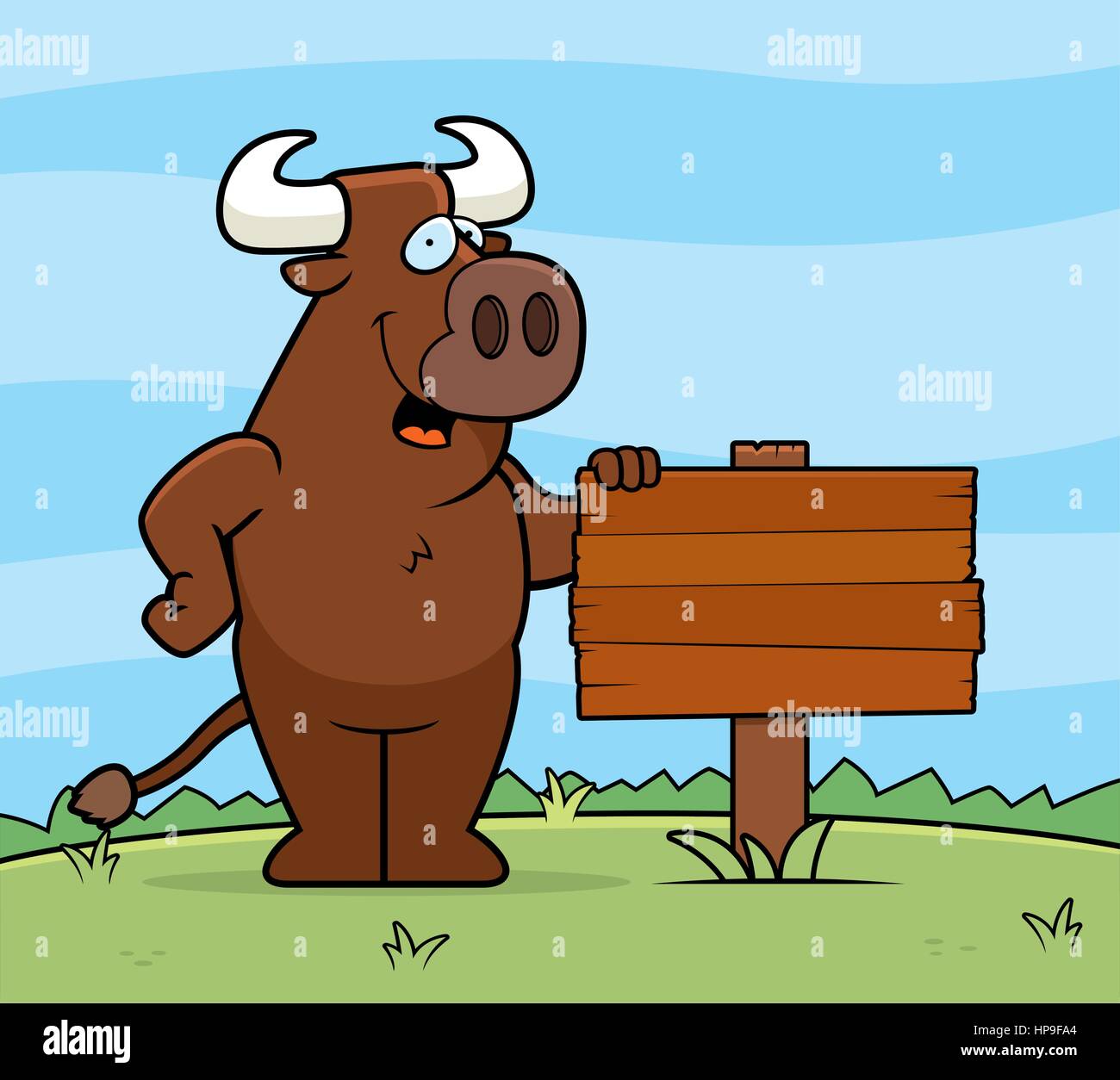 Bull field sign Stock Vector Images - Alamy