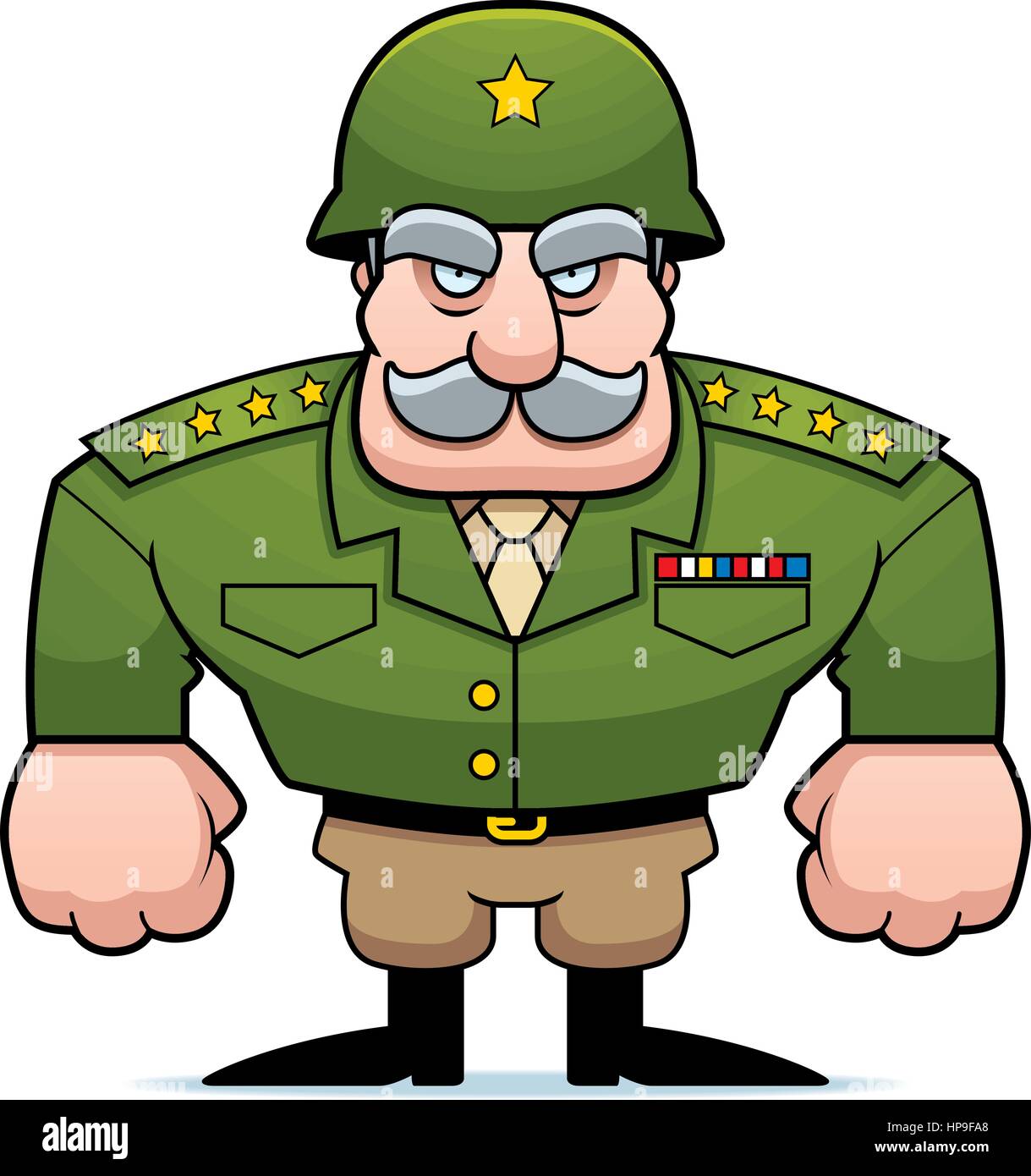 A cartoon military general with a helmet on Stock Vector Image & Art ...