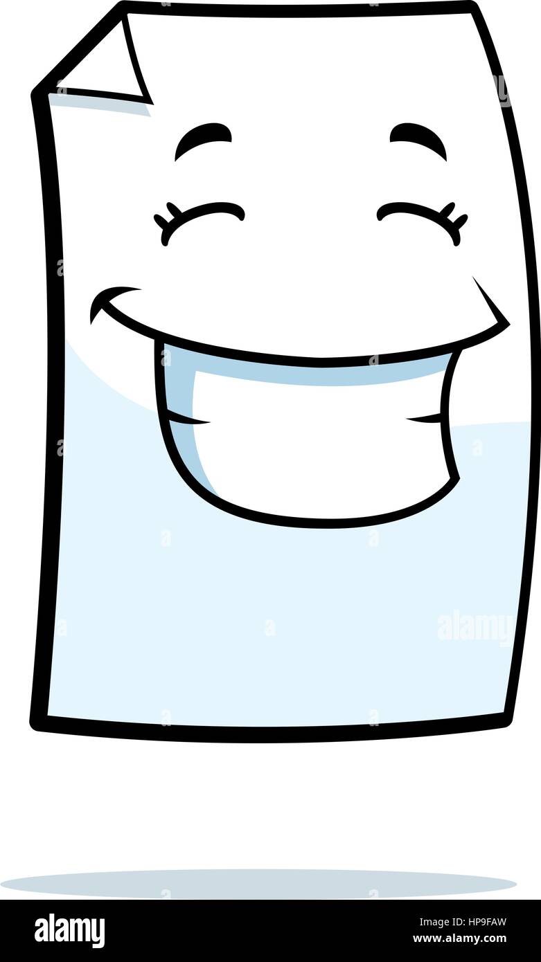 A cartoon piece of paper smiling and happy Stock Vector Image & Art - Alamy