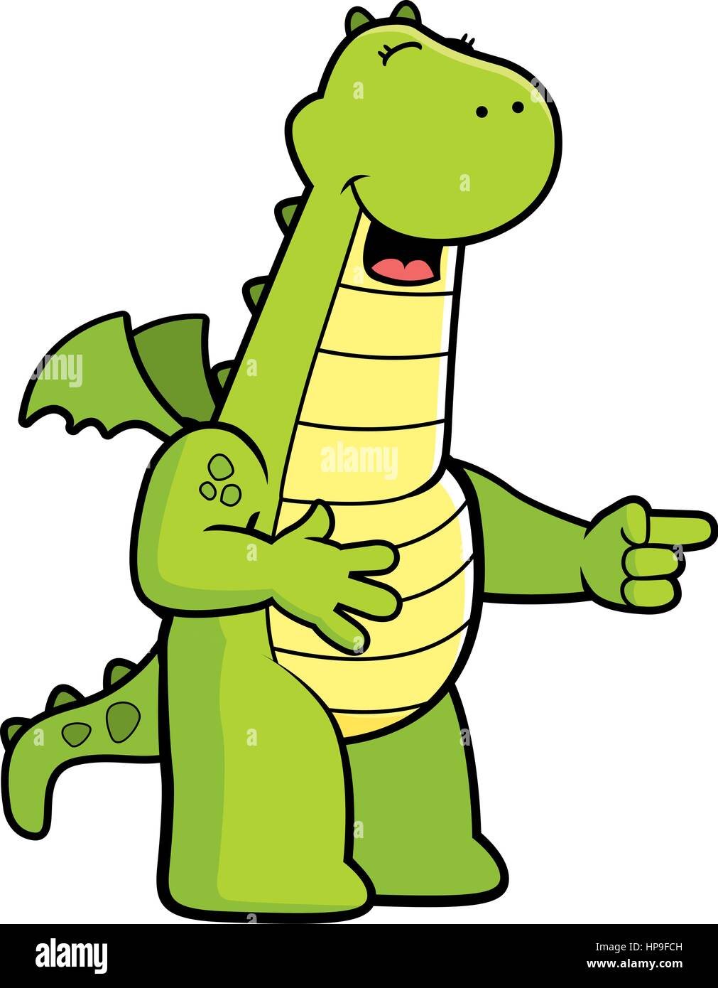 A happy cartoon dragon laughing and smiling Stock Vector Image & Art ...