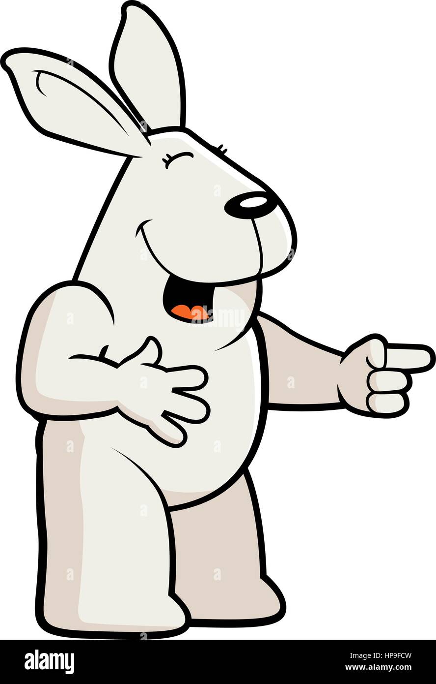 A happy cartoon rabbit laughing and smiling Stock Vector Image & Art ...