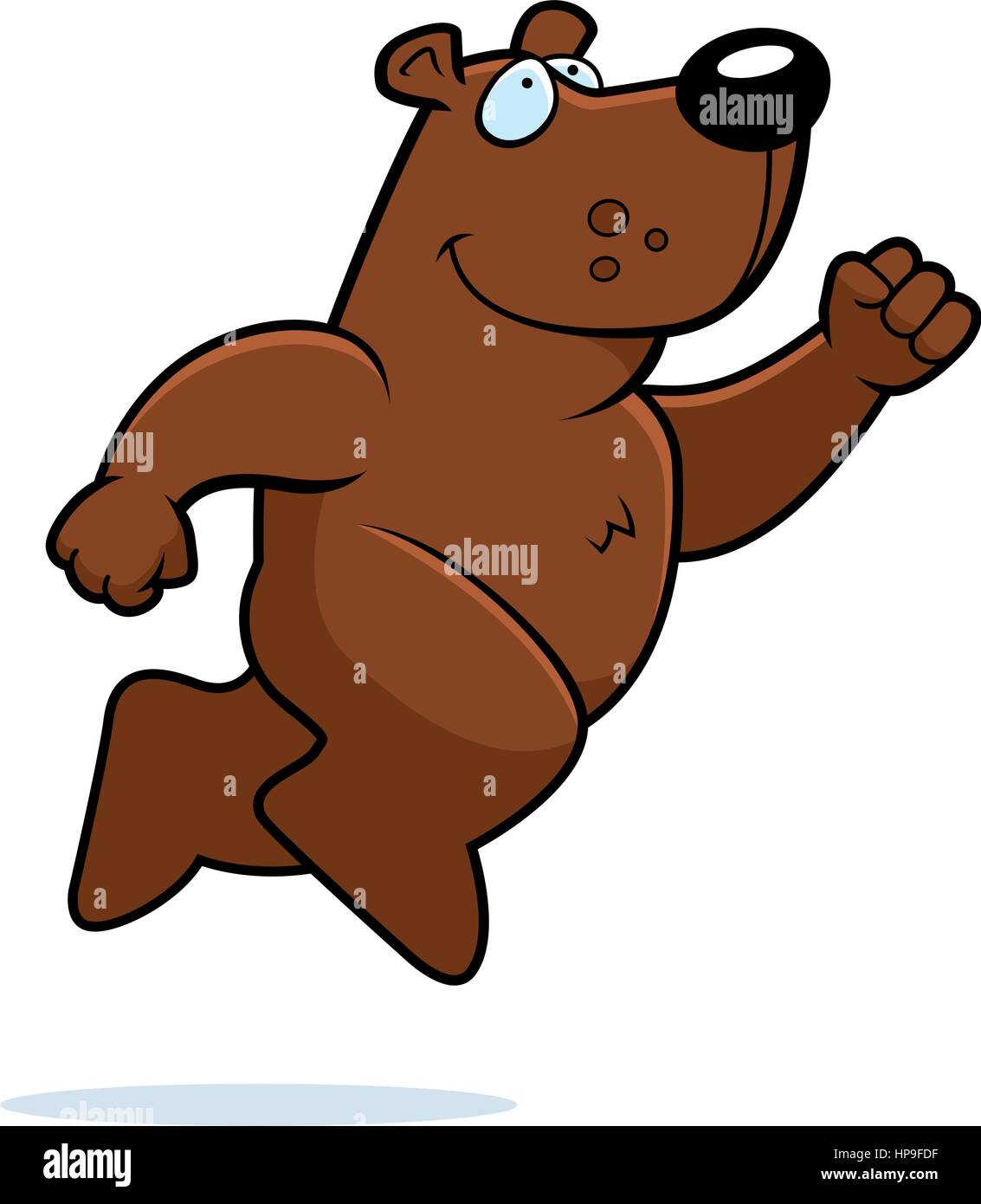 A happy cartoon bear jumping and smiling Stock Vector Image & Art - Alamy