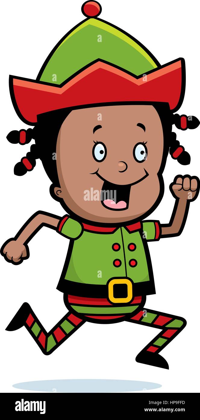 Christmas elf girl black Stock Vector Images - Alamy