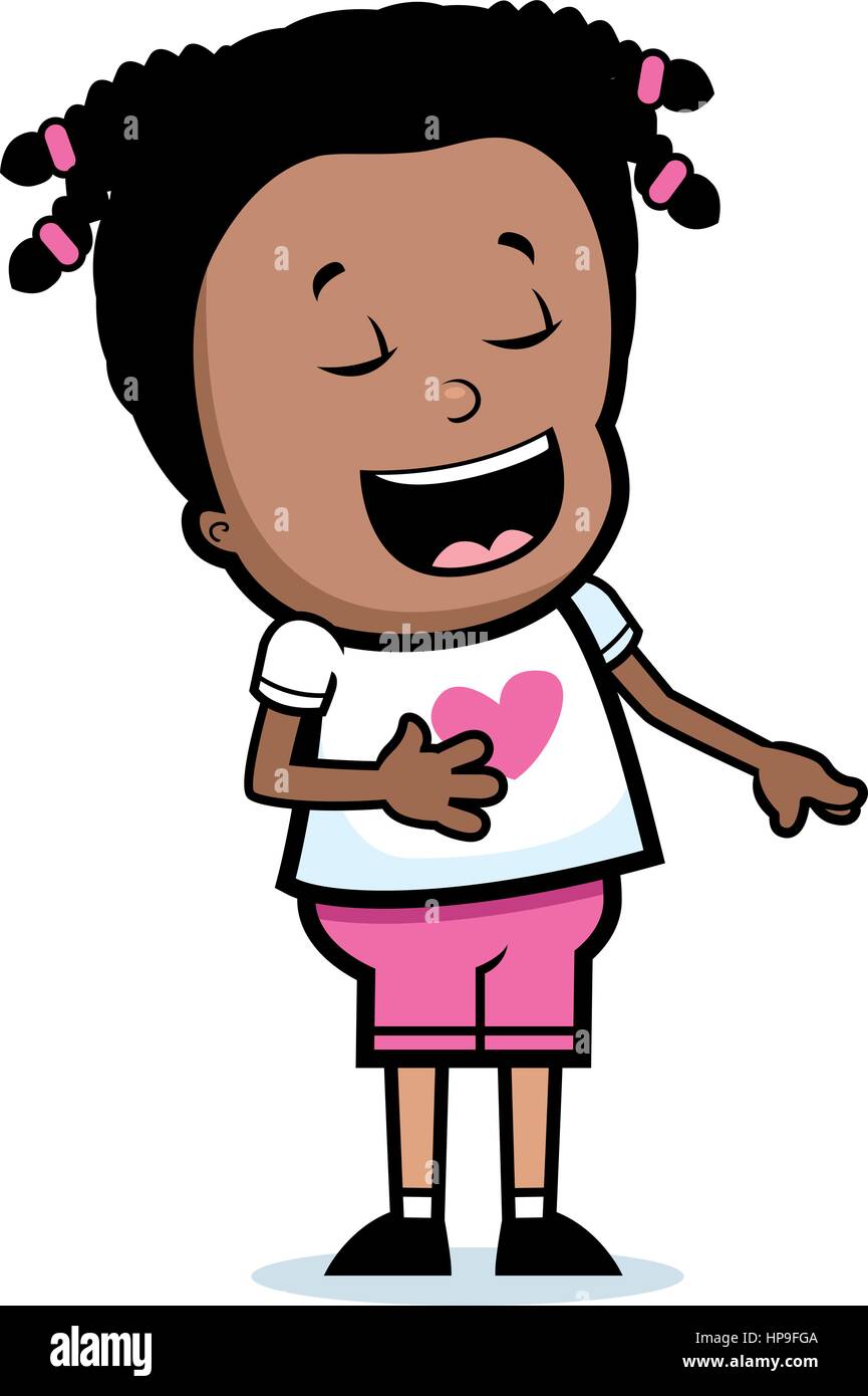 A happy cartoon girl laughing and smiling Stock Vector Image & Art - Alamy