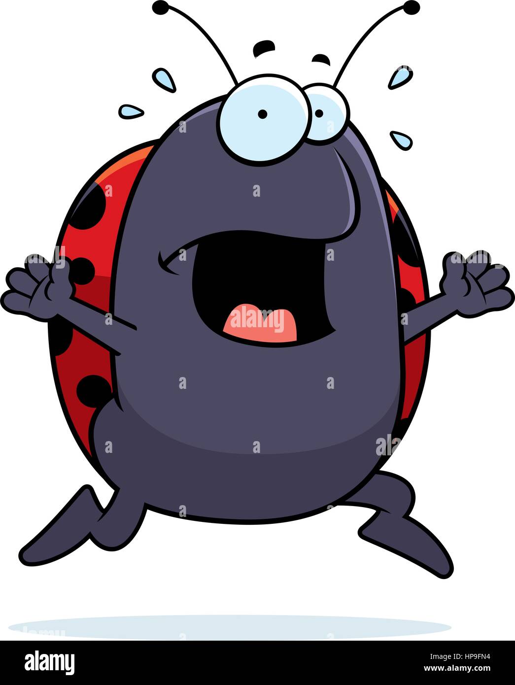 A cartoon ladybug running in a panic Stock Vector Image & Art - Alamy