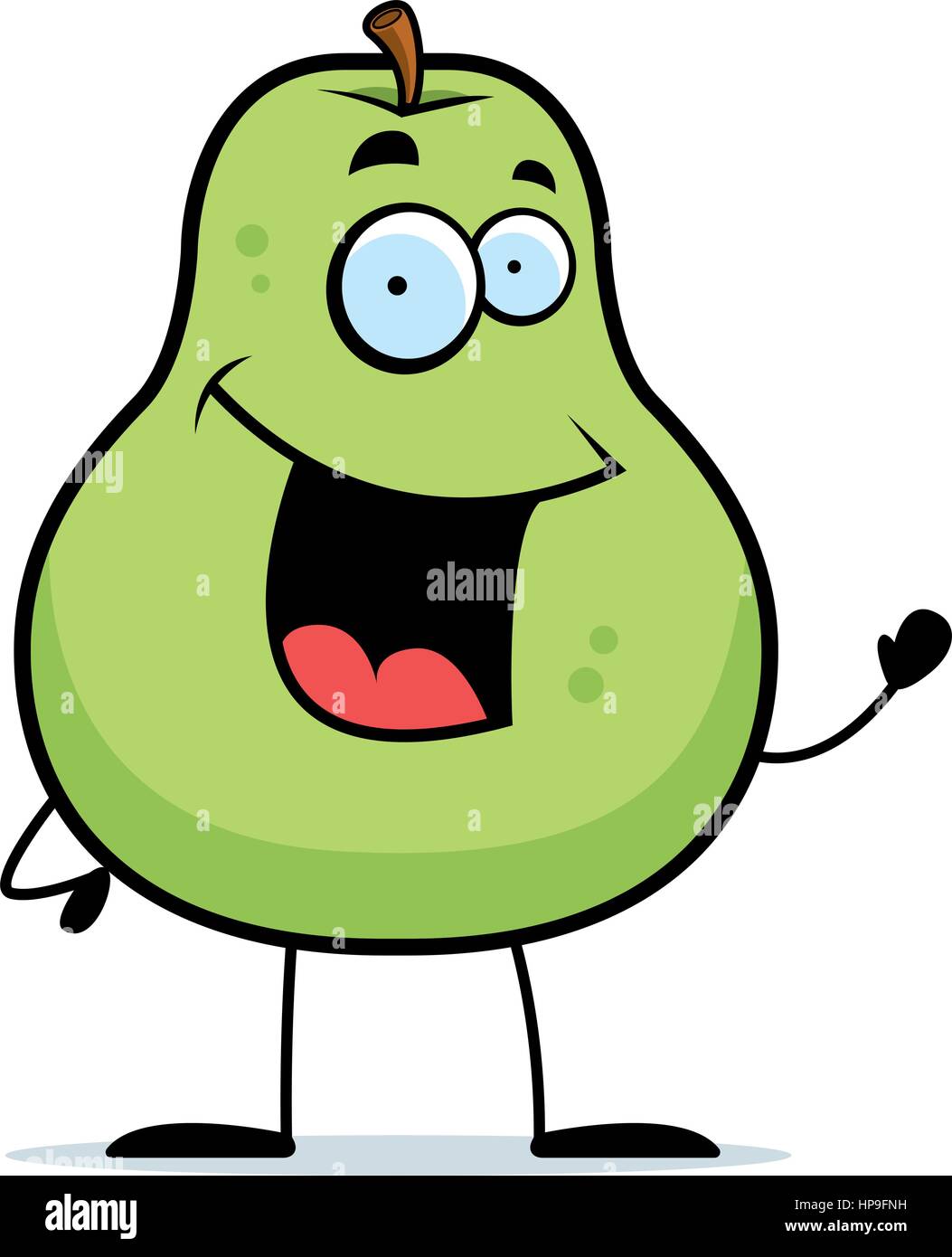 A happy cartoon pear waving and smiling Stock Vector Image & Art - Alamy