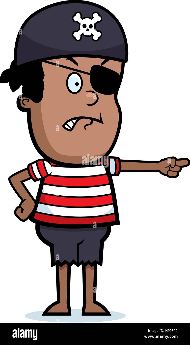 A cartoon pirate child angry and pointing Stock Vector Image & Art - Alamy