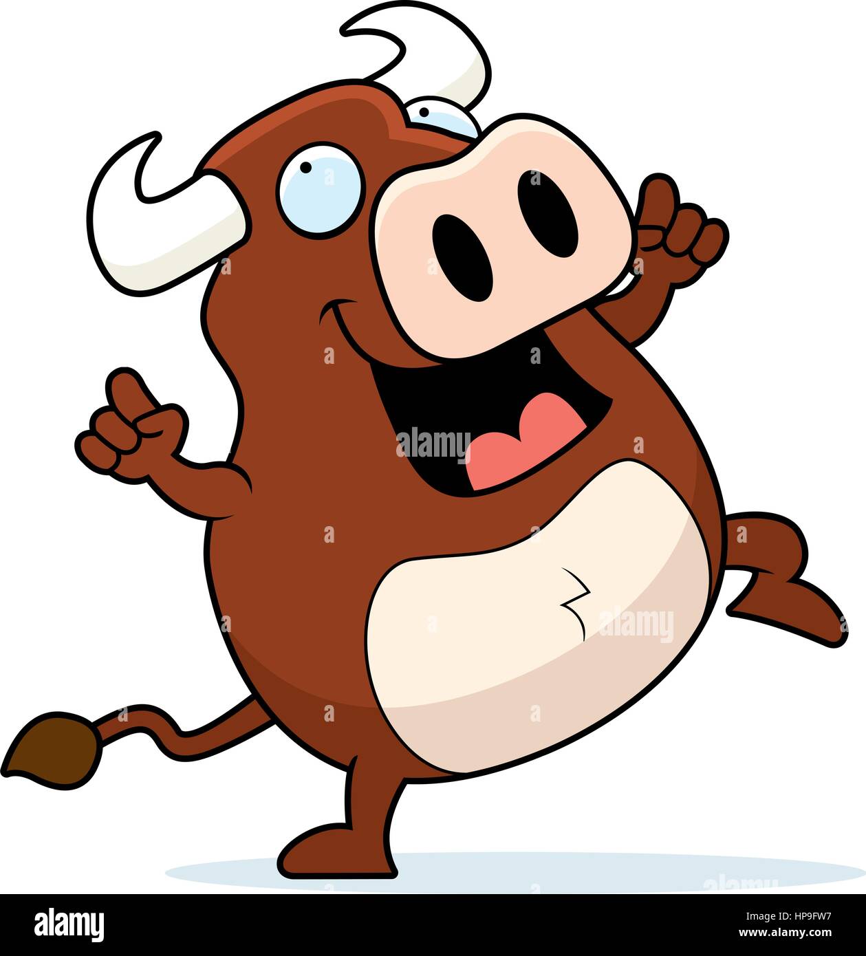 A happy cartoon bull dancing and smiling Stock Vector Image & Art - Alamy