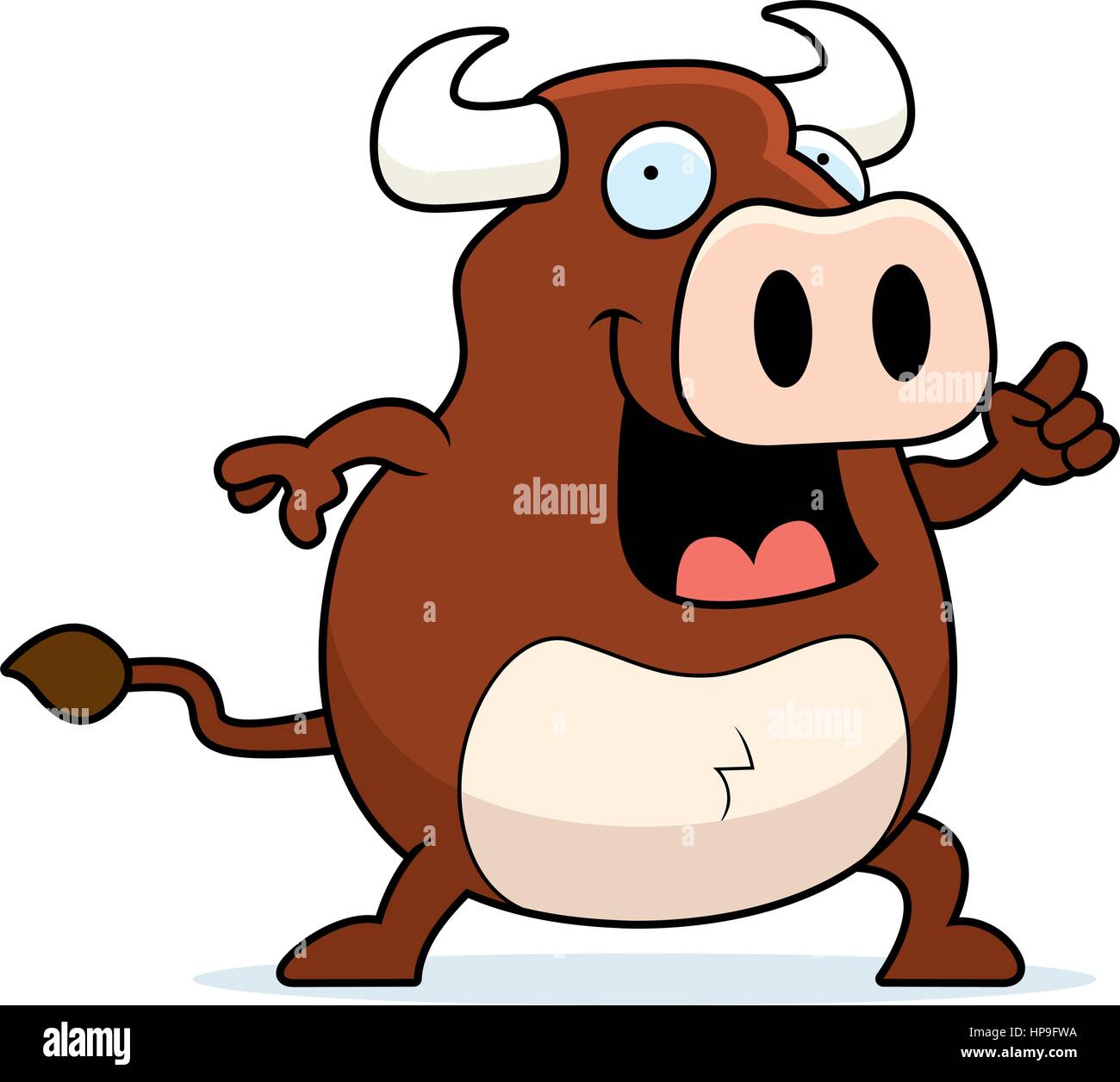 A happy cartoon bull with an idea Stock Vector Image & Art - Alamy