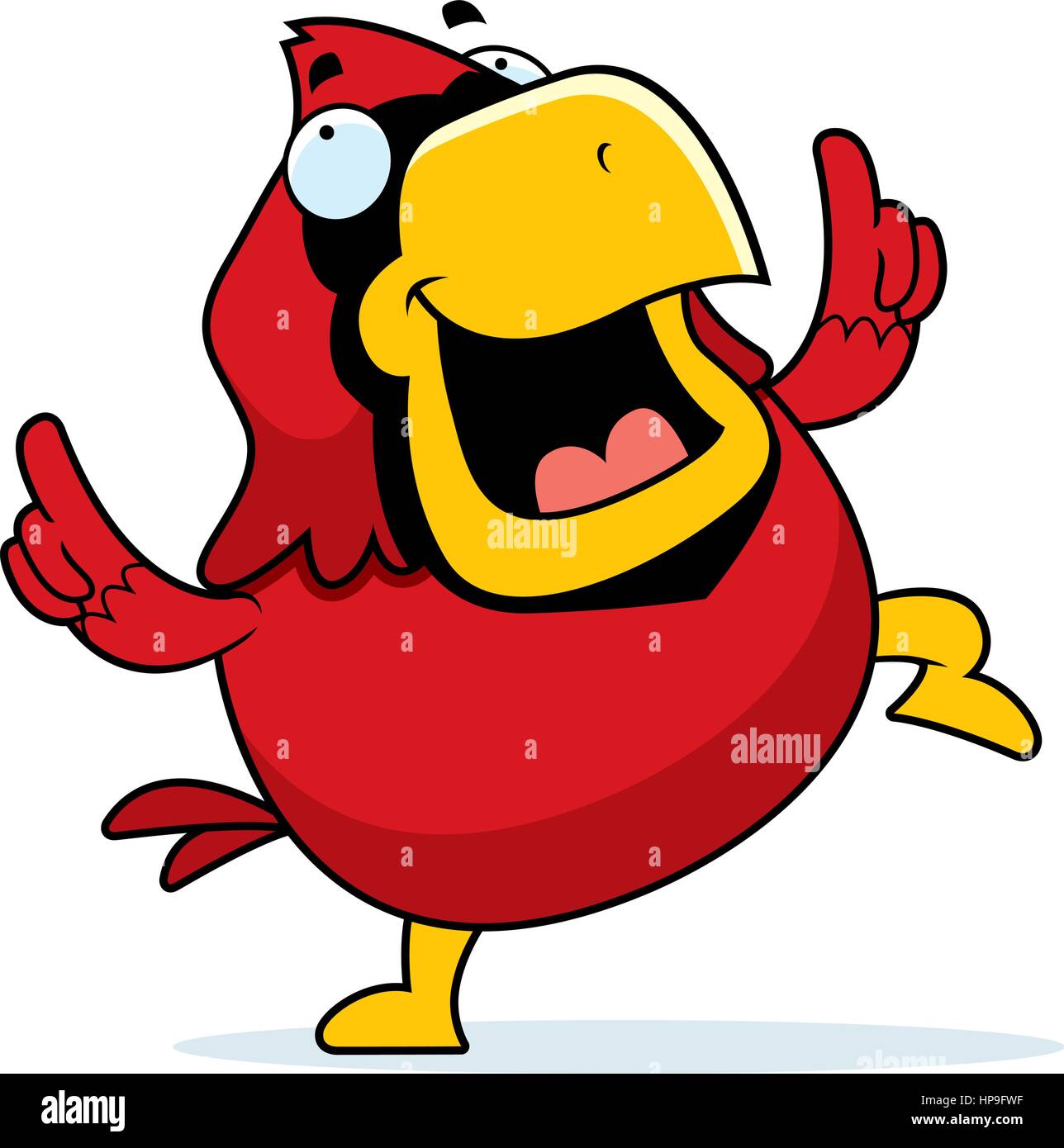 A happy cartoon red cardinal dancing and smiling Stock Vector Image ...