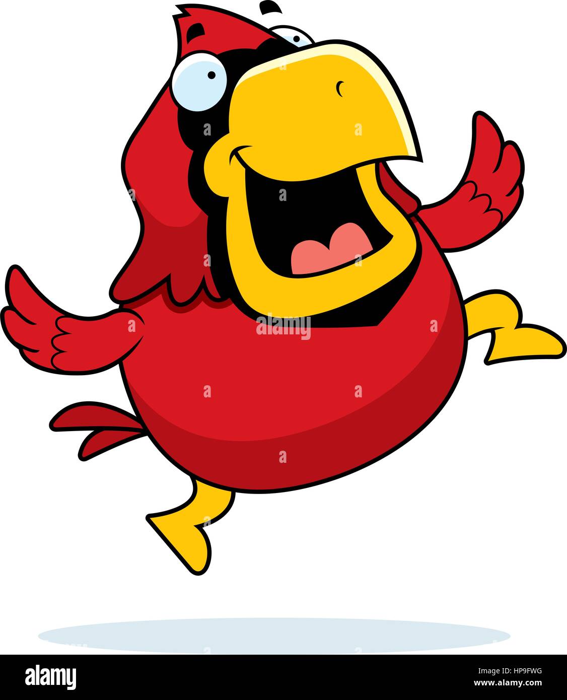 Flying red cardinal bird Stock Vector Images - Alamy