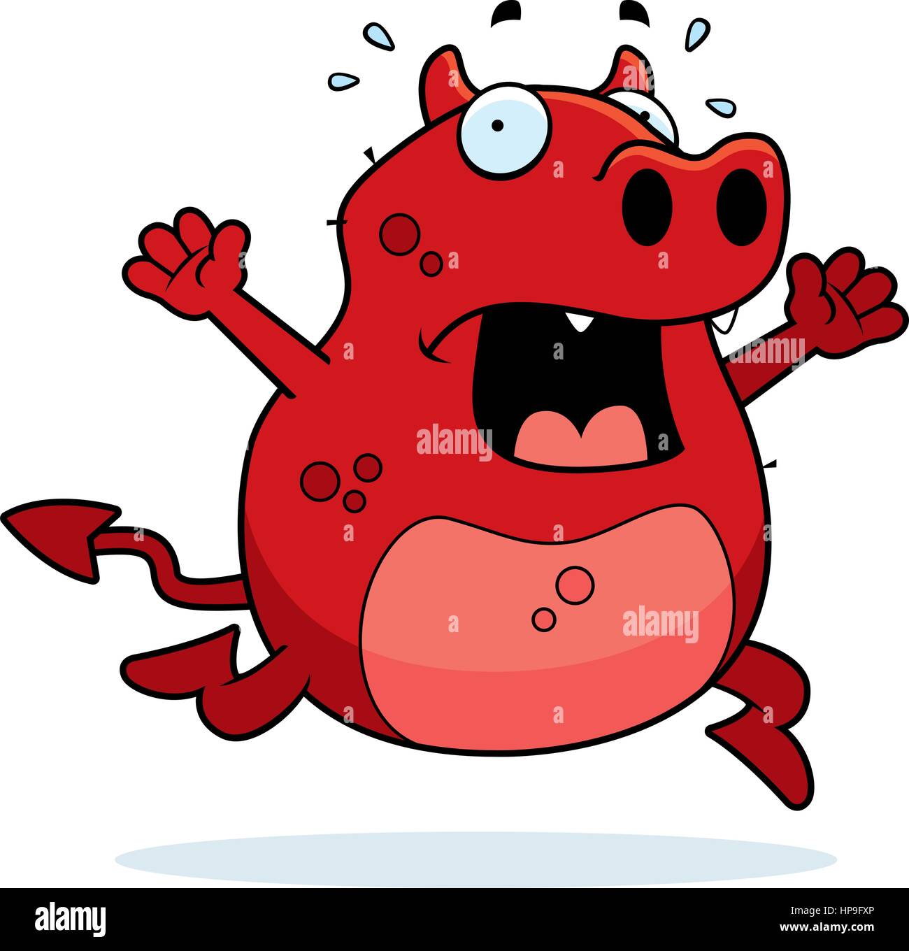 A cartoon devil running in a panic Stock Vector Image & Art - Alamy