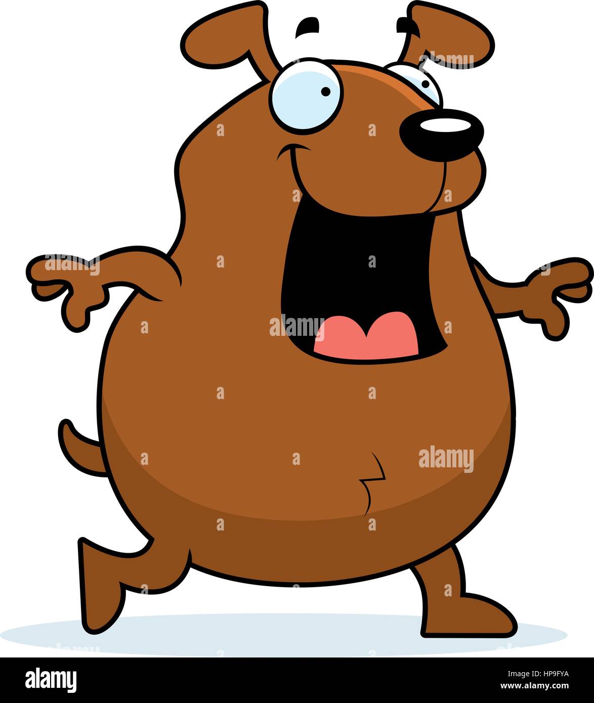 Happy cartoon dog walking smiling hi-res stock photography and images ...