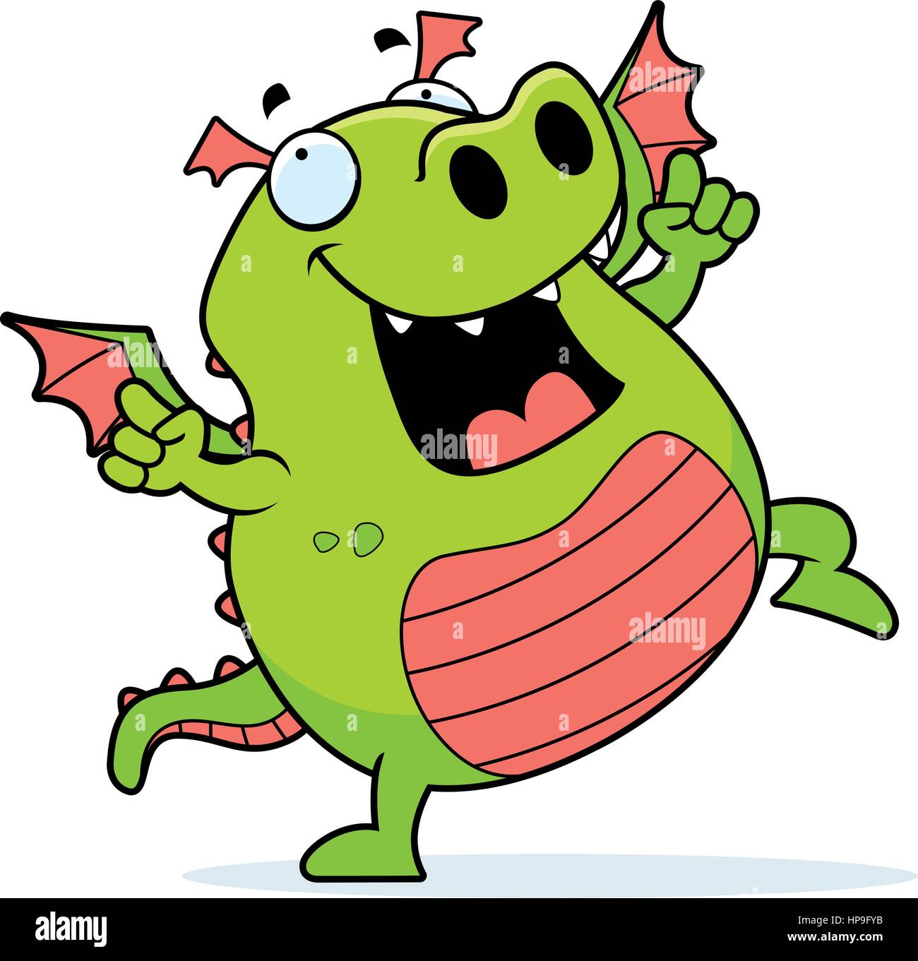 A happy cartoon dragon dancing and smiling Stock Vector Image & Art - Alamy