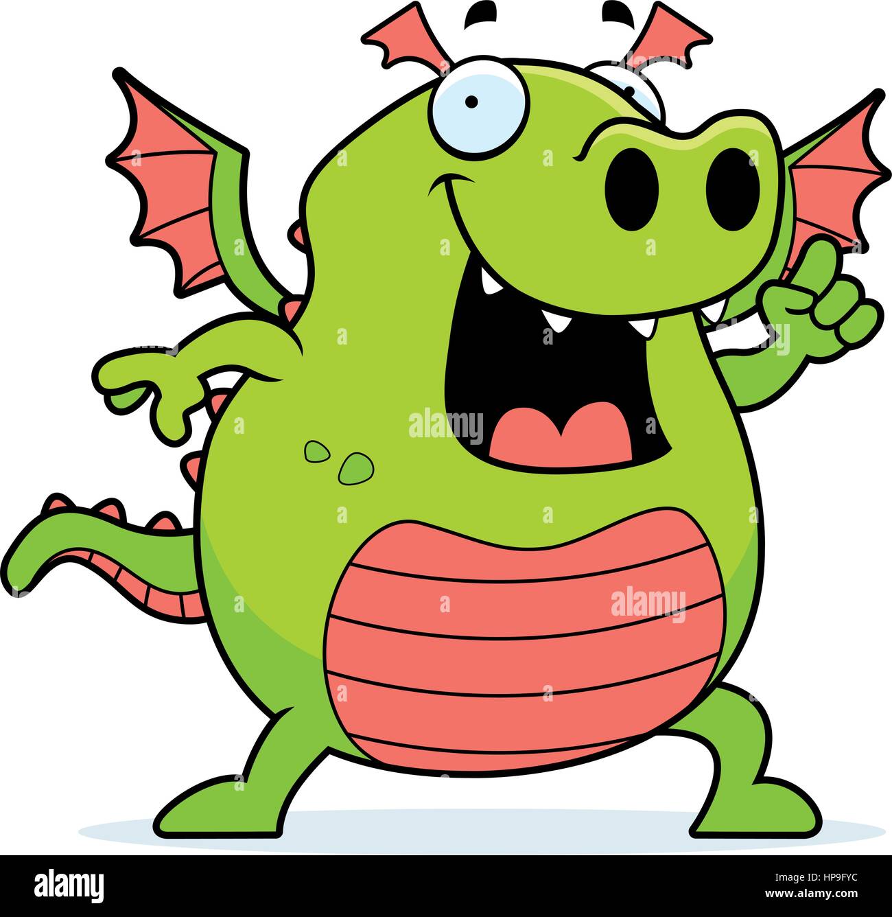 A happy cartoon dragon with an idea Stock Vector Image & Art - Alamy