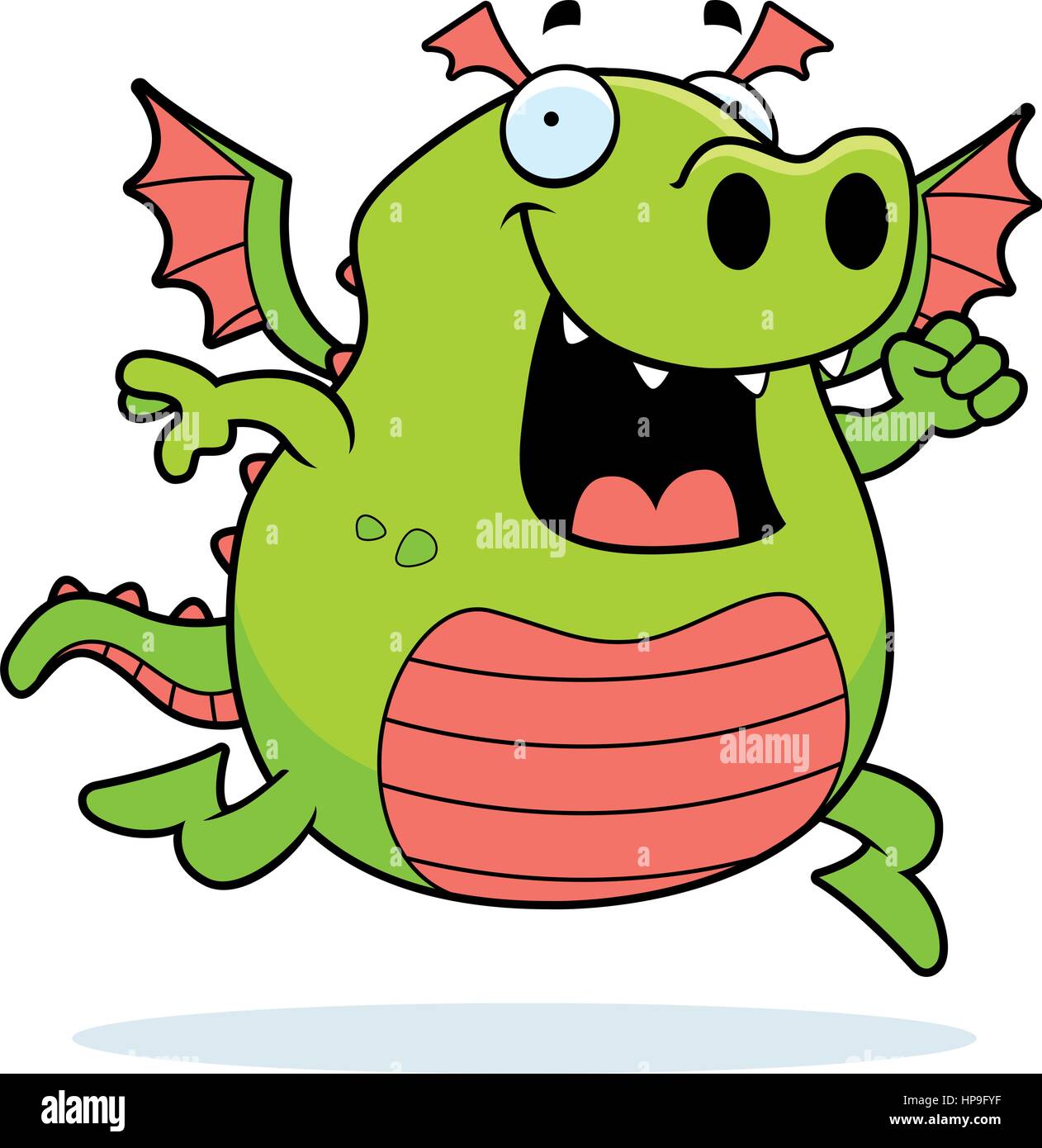 A happy cartoon dragon running and smiling Stock Vector Image & Art - Alamy