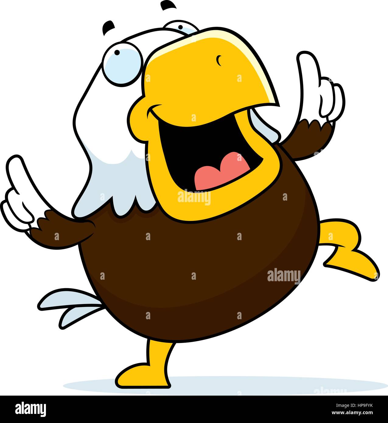 A happy cartoon bald eagle dancing and smiling Stock Vector Image & Art ...