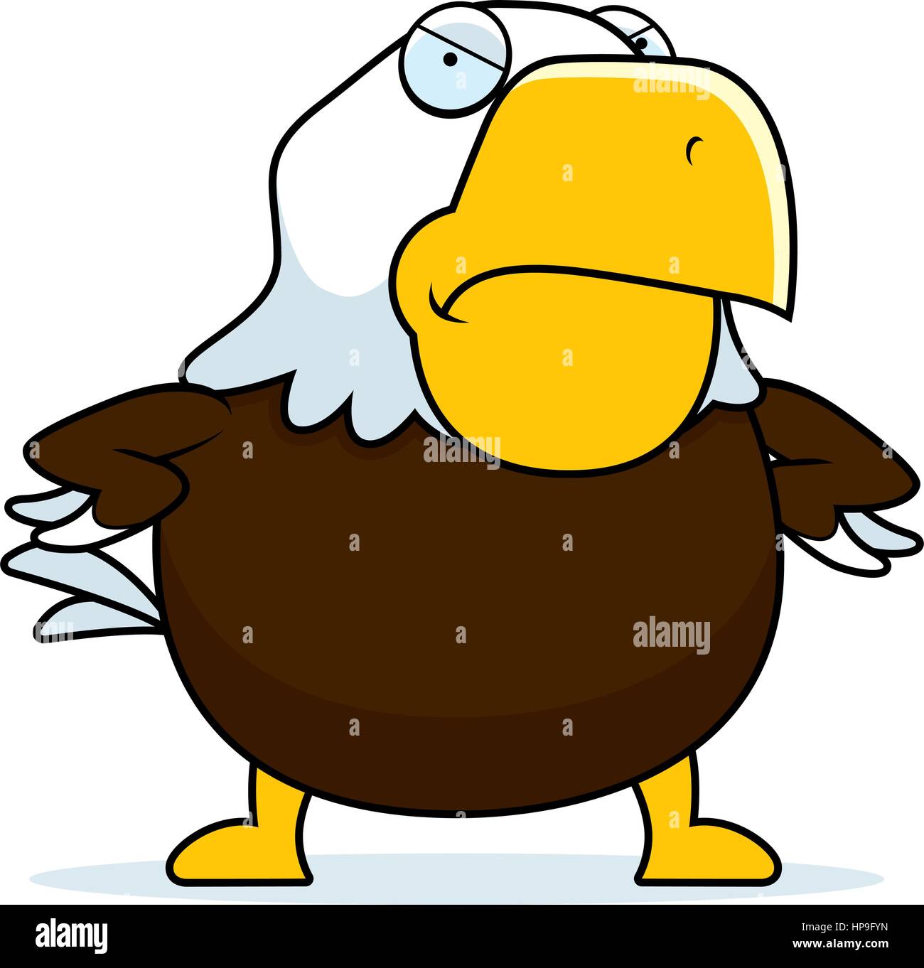 A cartoon bald eagle with an angry expression Stock Vector Image & Art ...