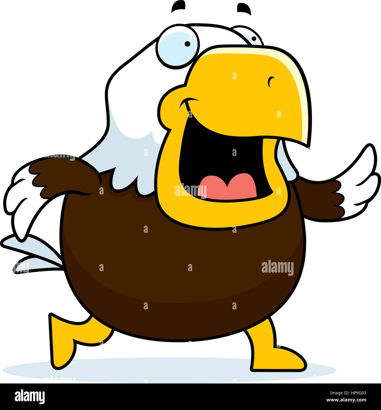 A happy cartoon bald eagle walking and smiling Stock Vector Image & Art ...