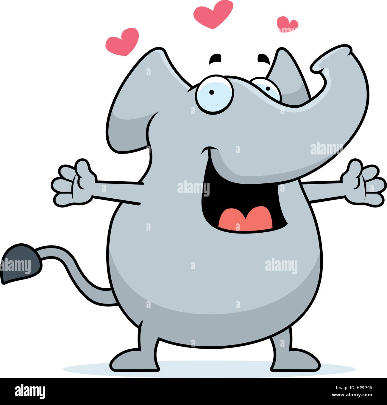 A happy cartoon elephant ready to give a hug Stock Vector Image & Art ...