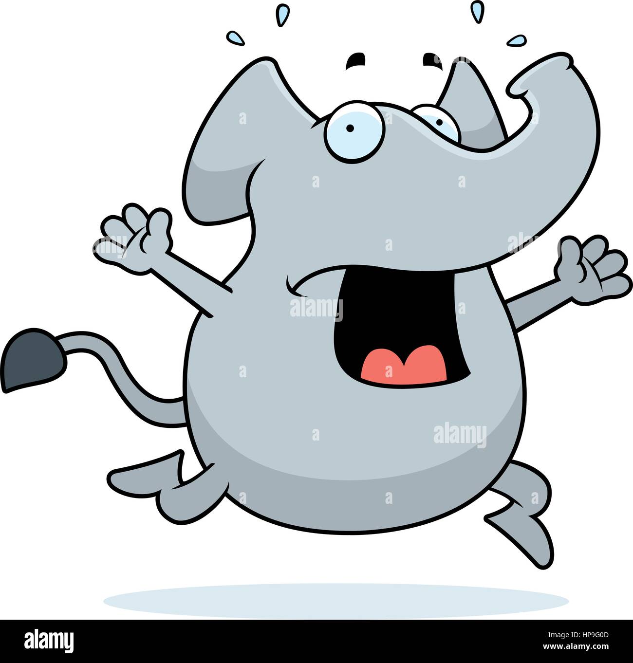 A cartoon elephant running in a panic Stock Vector Image & Art - Alamy