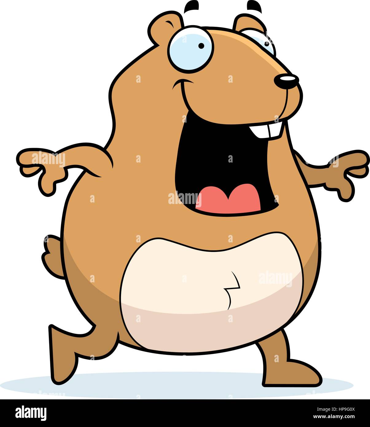 A happy cartoon hamster walking and smiling Stock Vector Image & Art ...