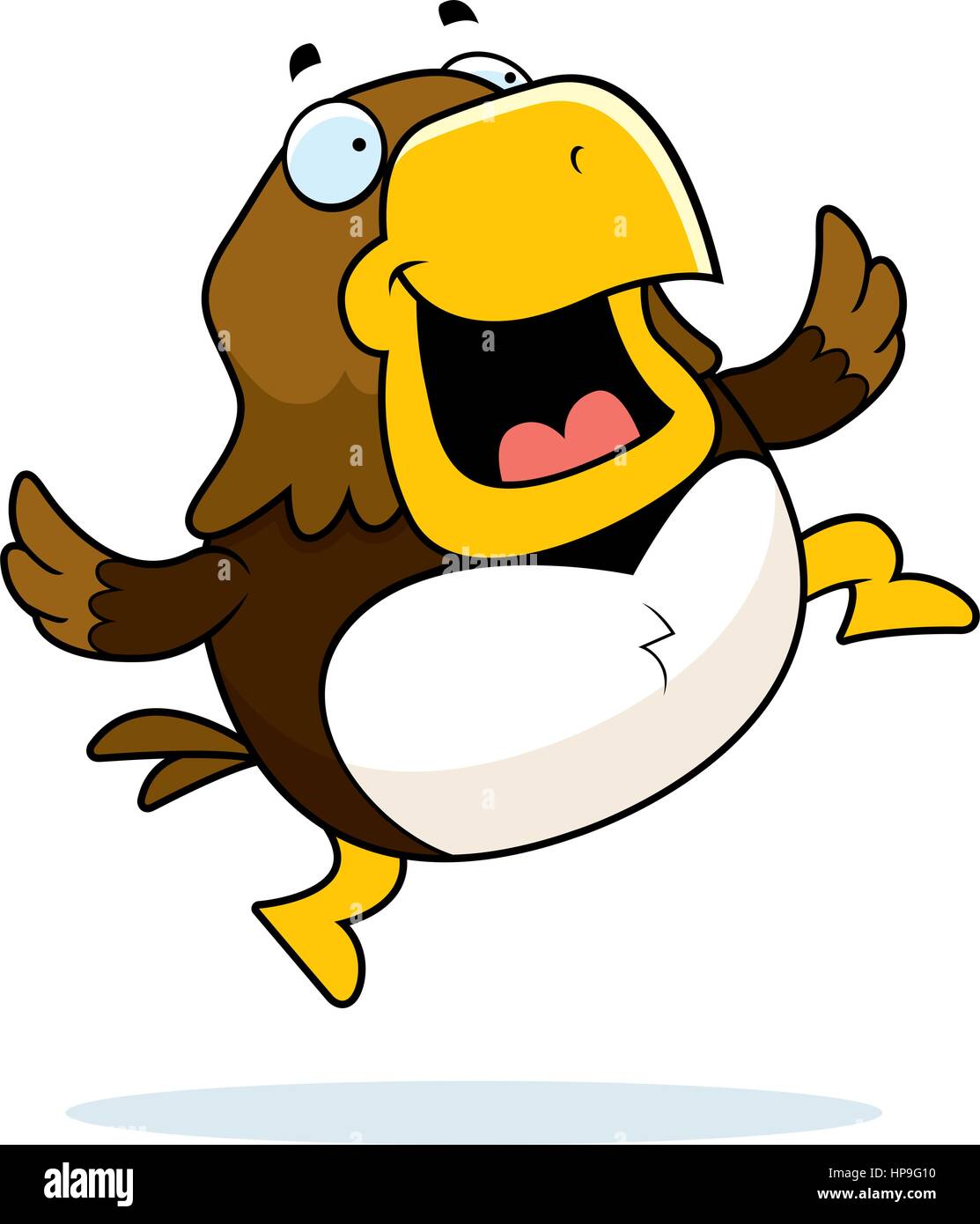 A happy cartoon hawk jumping and smiling Stock Vector Image & Art - Alamy