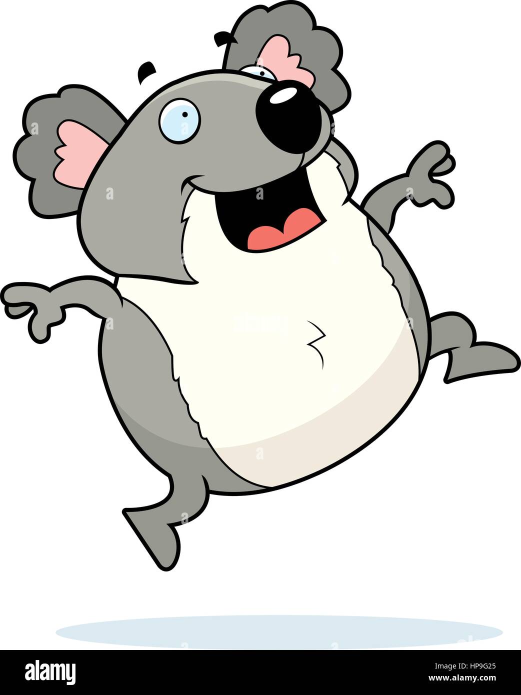 A happy cartoon koala jumping and smiling Stock Vector Image & Art - Alamy