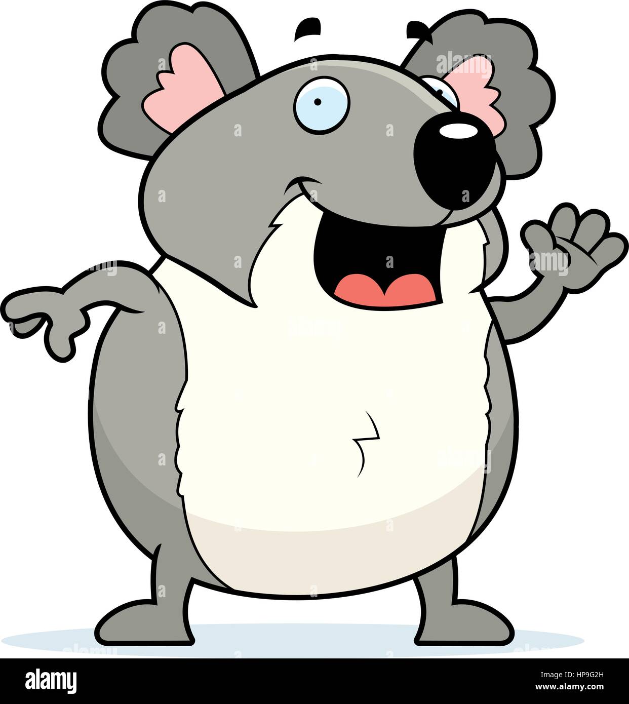 A happy cartoon koala waving and smiling Stock Vector Image & Art - Alamy