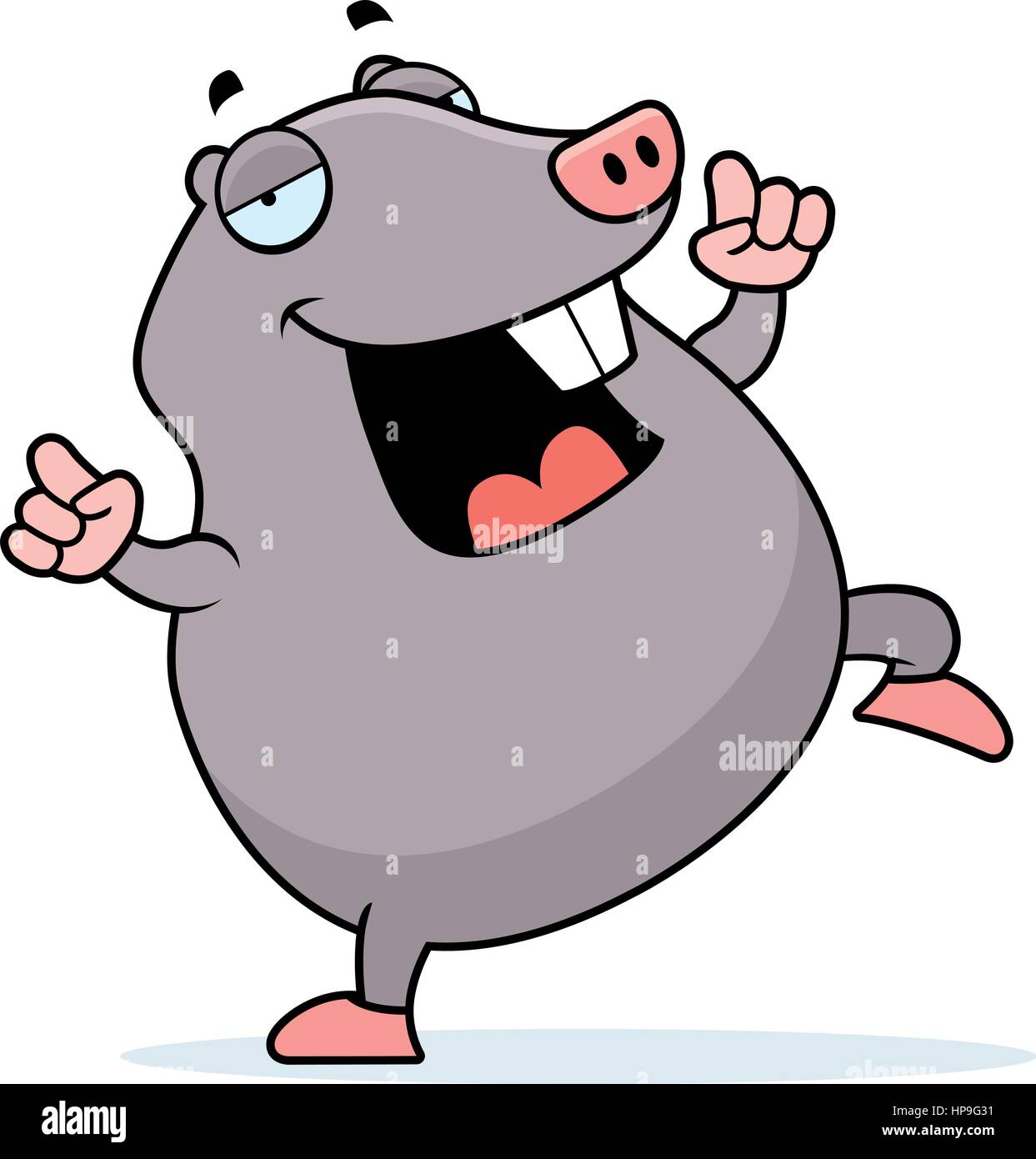 A happy cartoon mole dancing and smiling Stock Vector Image & Art - Alamy