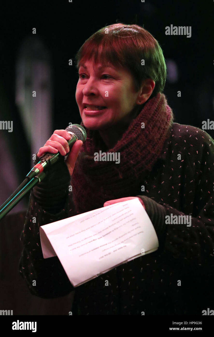 Co-Leader of the Green Party Caroline Patricia Lucas MP, addresses ...