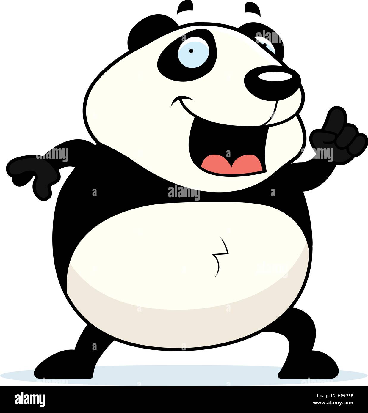 A happy cartoon panda with an idea Stock Vector Image & Art - Alamy
