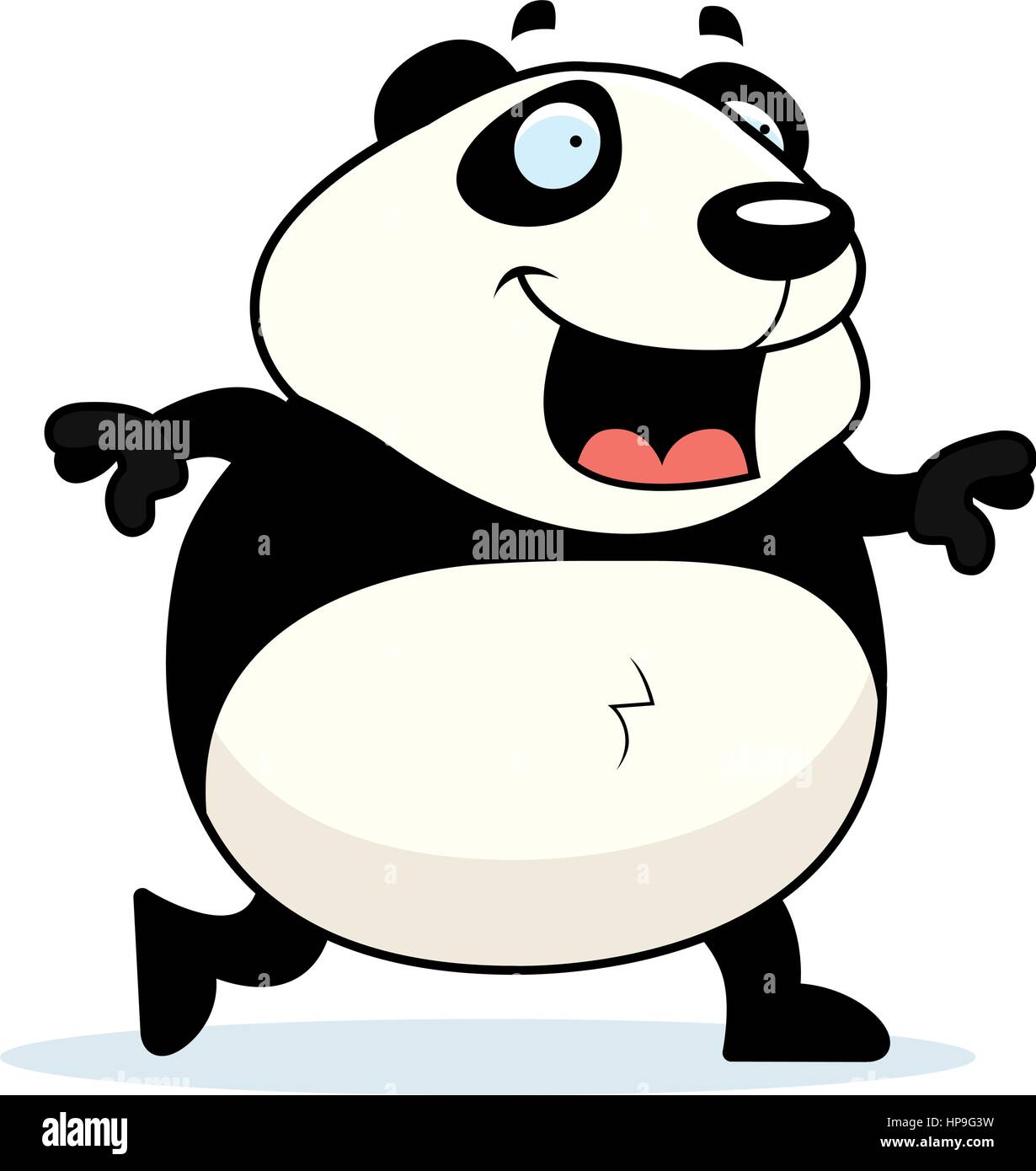 A happy cartoon panda walking and smiling Stock Vector Image & Art - Alamy