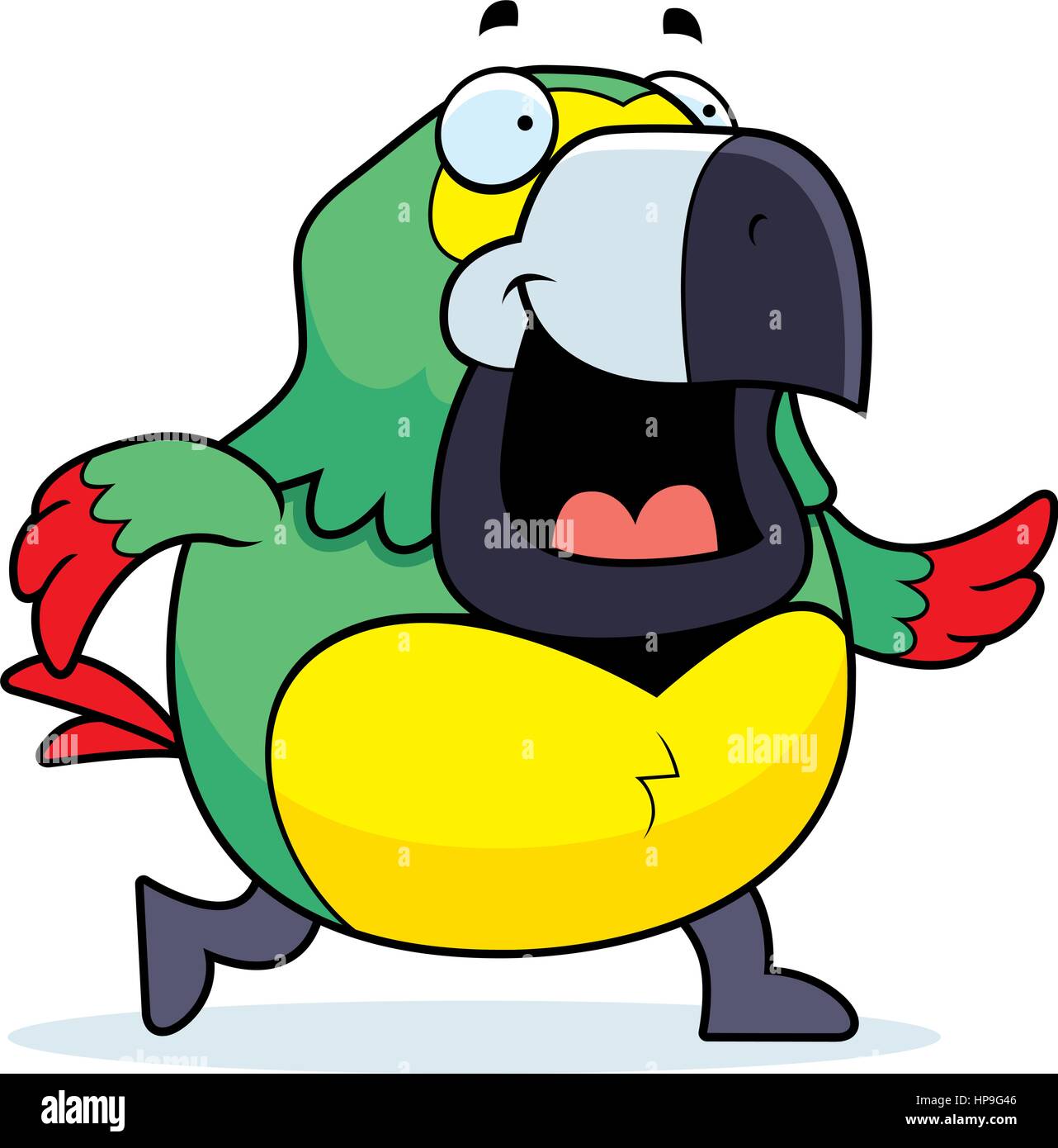 A happy cartoon parrot walking and smiling Stock Vector Image & Art - Alamy