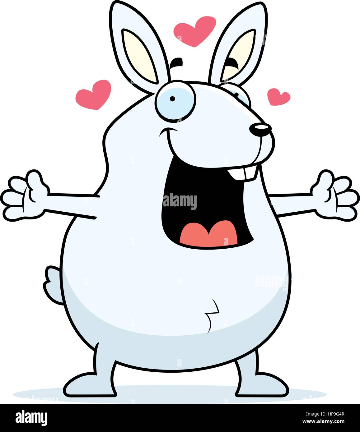A happy cartoon rabbit ready to give a hug Stock Vector Image & Art - Alamy