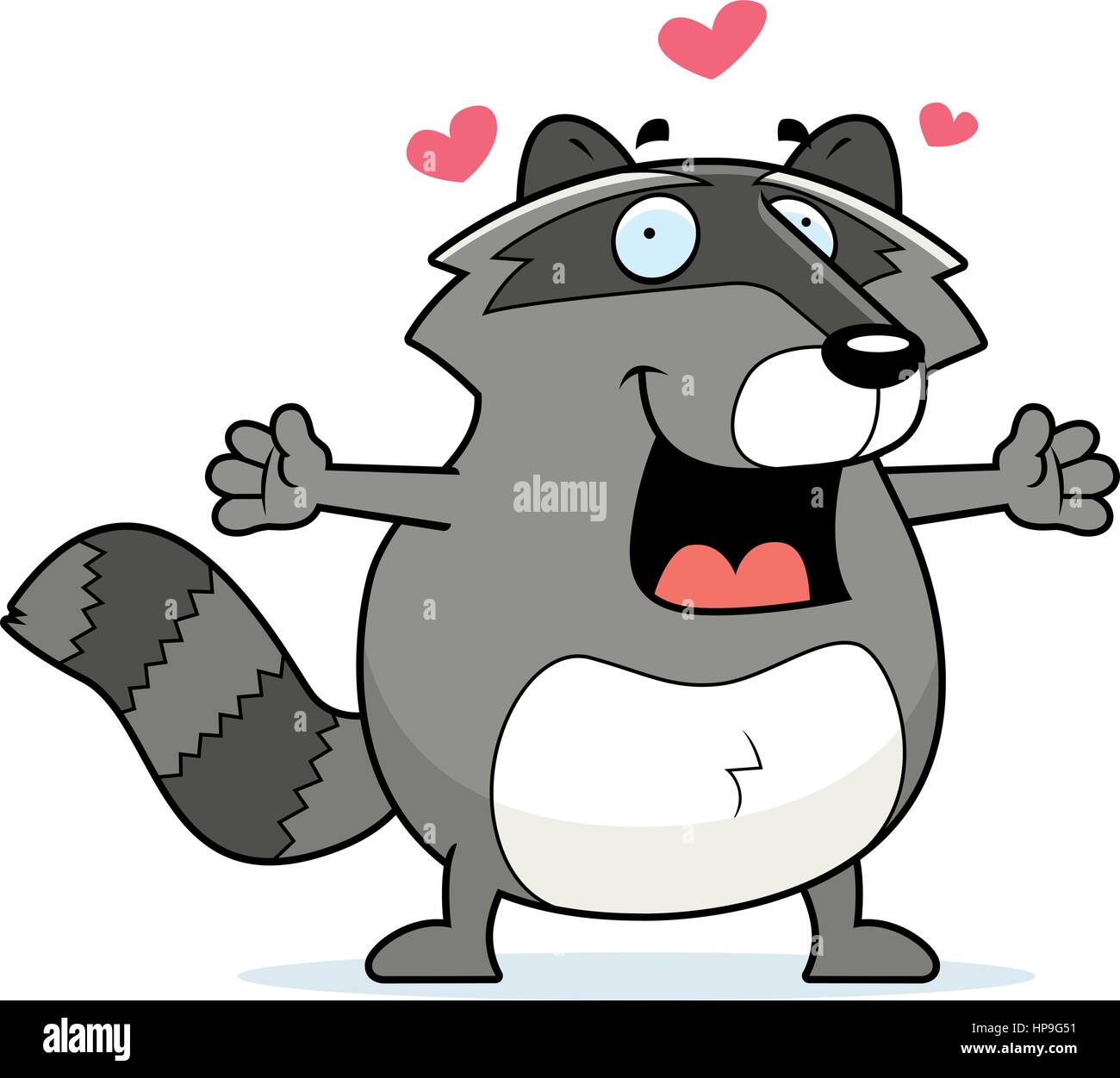 A happy cartoon raccoon ready to give a hug Stock Vector Image & Art ...