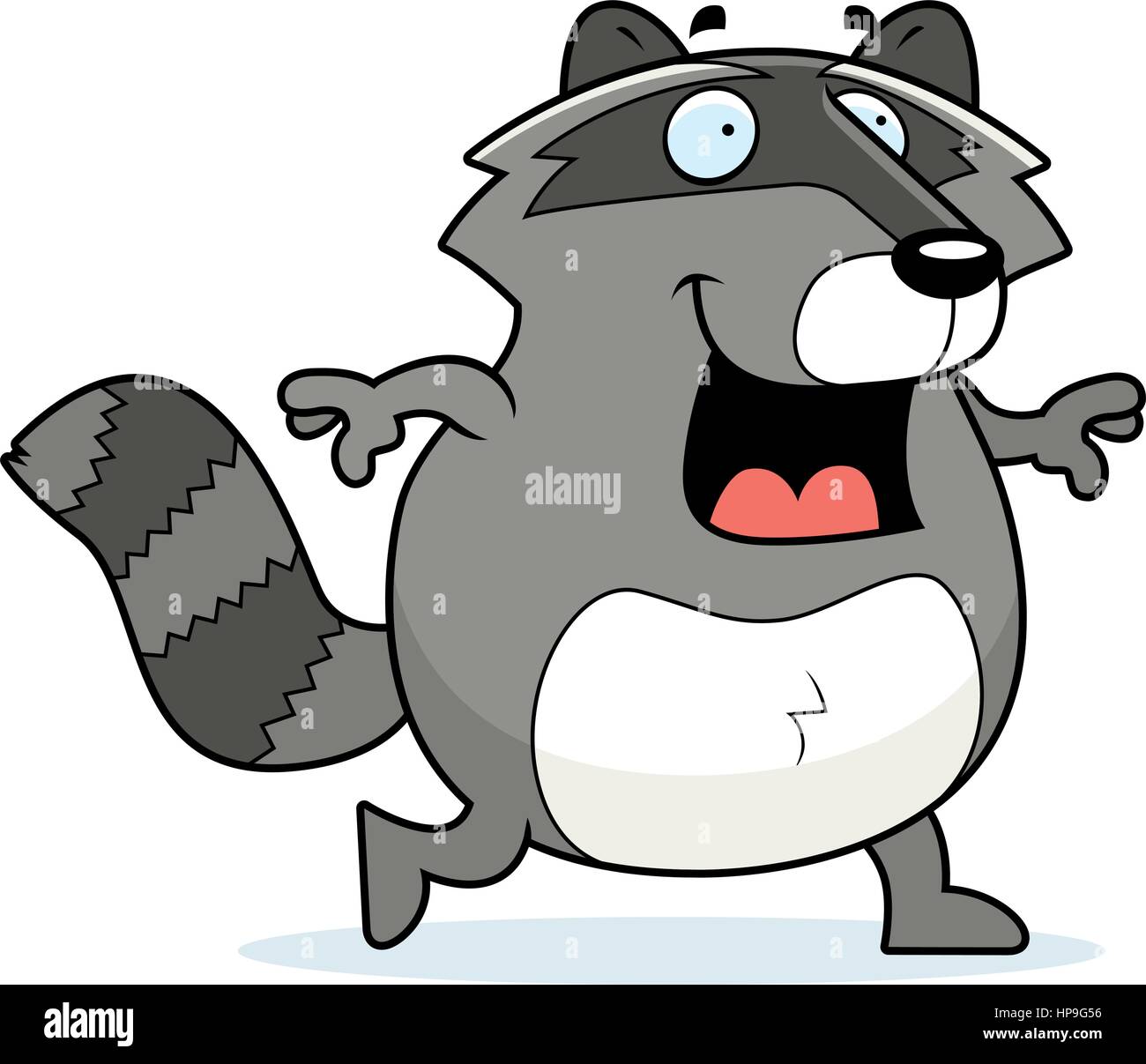 A happy cartoon raccoon walking and smiling Stock Vector Image & Art ...