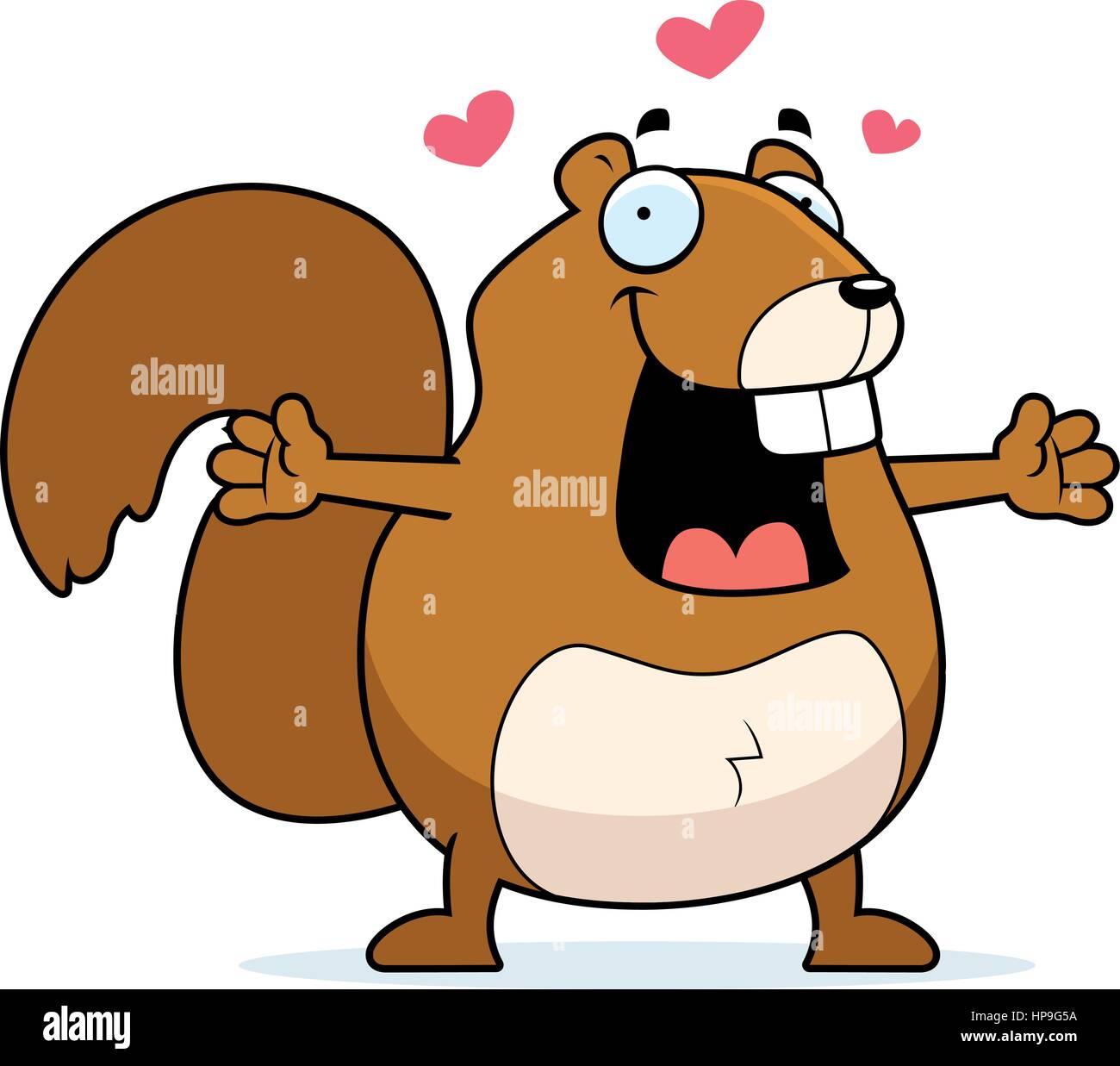 A happy cartoon squirrel ready to give a hug Stock Vector Image & Art ...