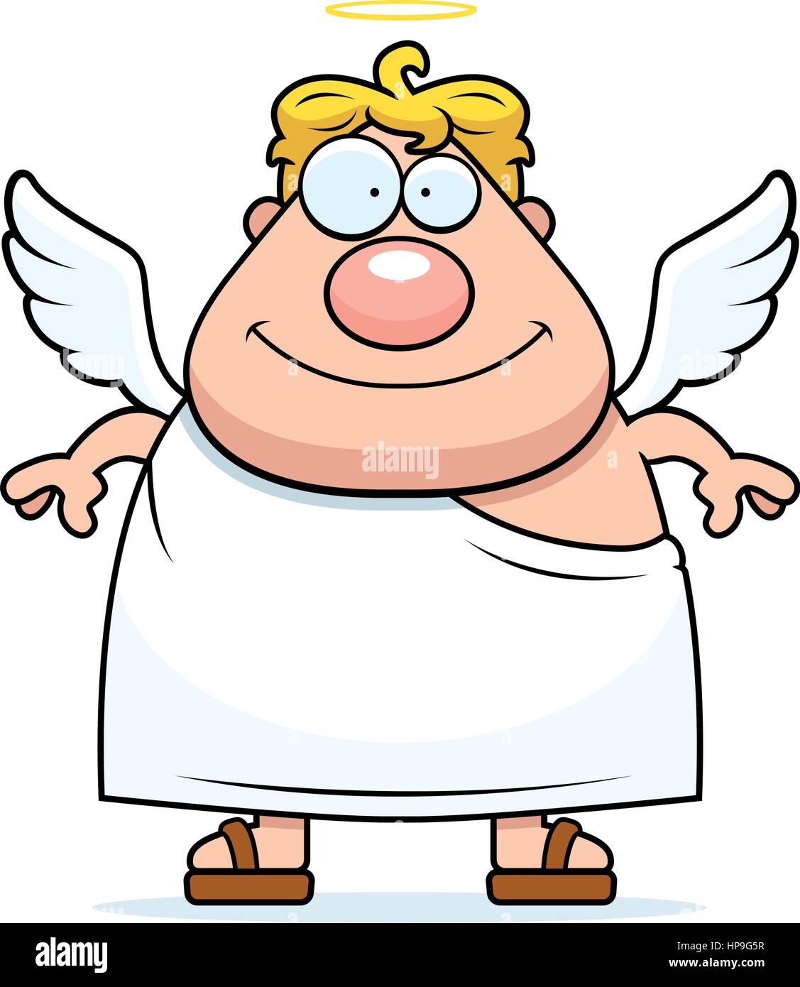 A happy cartoon angel with wings and a halo Stock Vector Image & Art ...