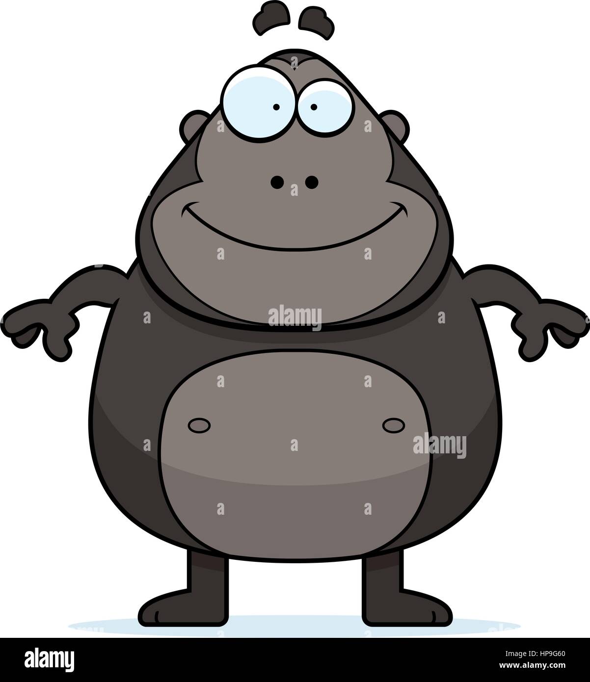 A happy cartoon ape standing and smiling Stock Vector Image & Art - Alamy