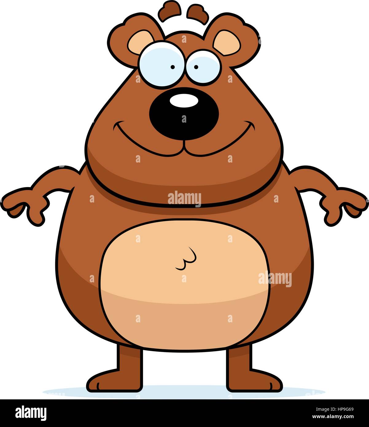 A happy cartoon bear standing and smiling Stock Vector Image & Art - Alamy