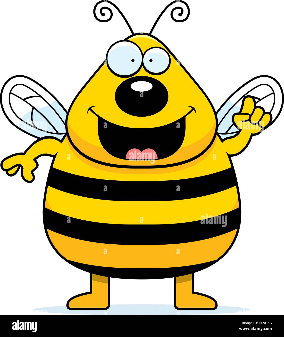 A happy cartoon bee with an idea Stock Vector Image & Art - Alamy